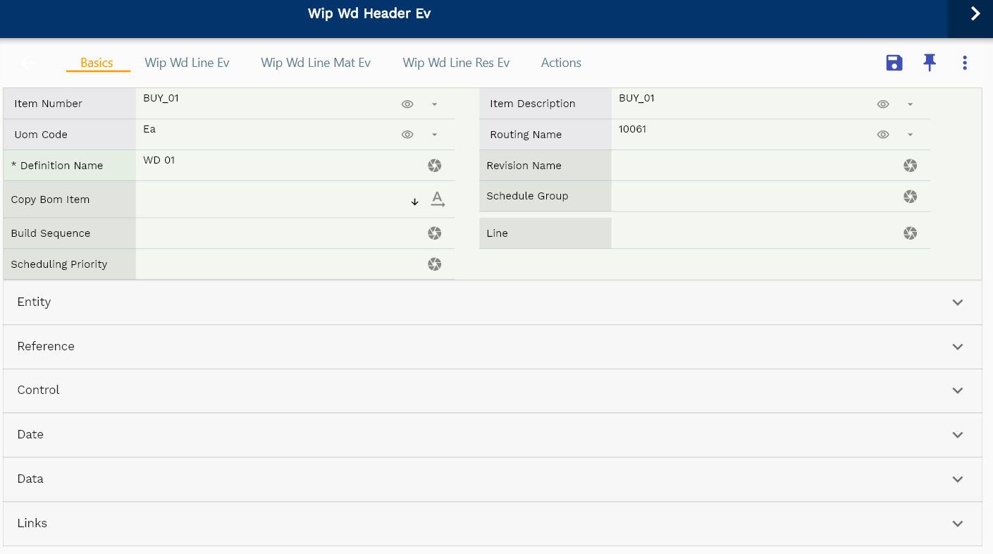 Work Definition | RikData OneApp
